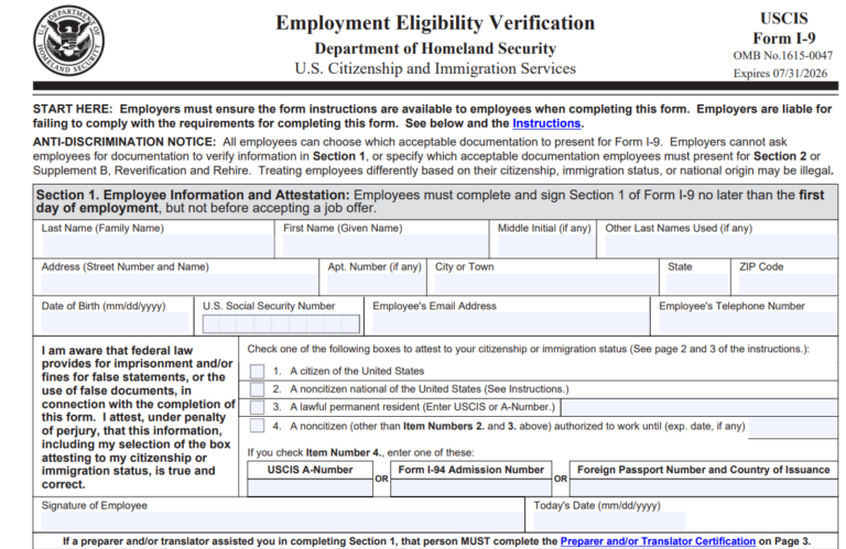 Federal Work-Study: How to Complete USCIS Form I-9 – BC Knowledge for ...