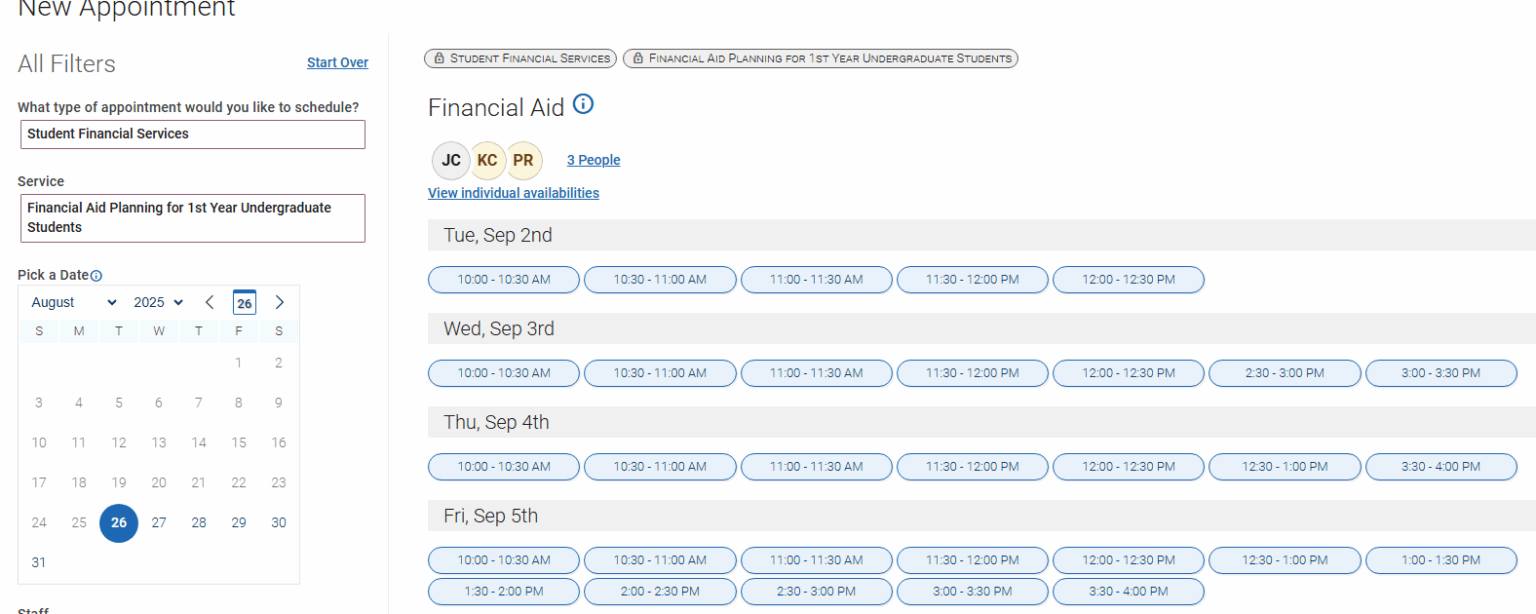 How to Schedule an Appointment with a Financial Aid Advisor – BC ...